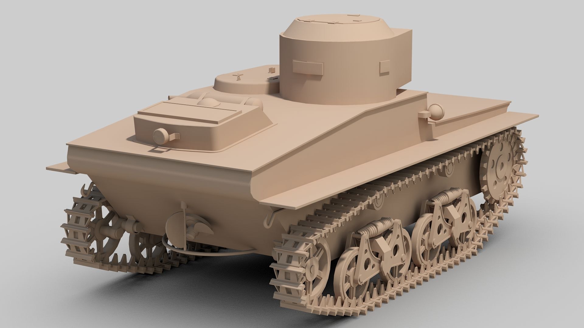 3D T37 Soviet Amphibious Tank - TurboSquid 1993588