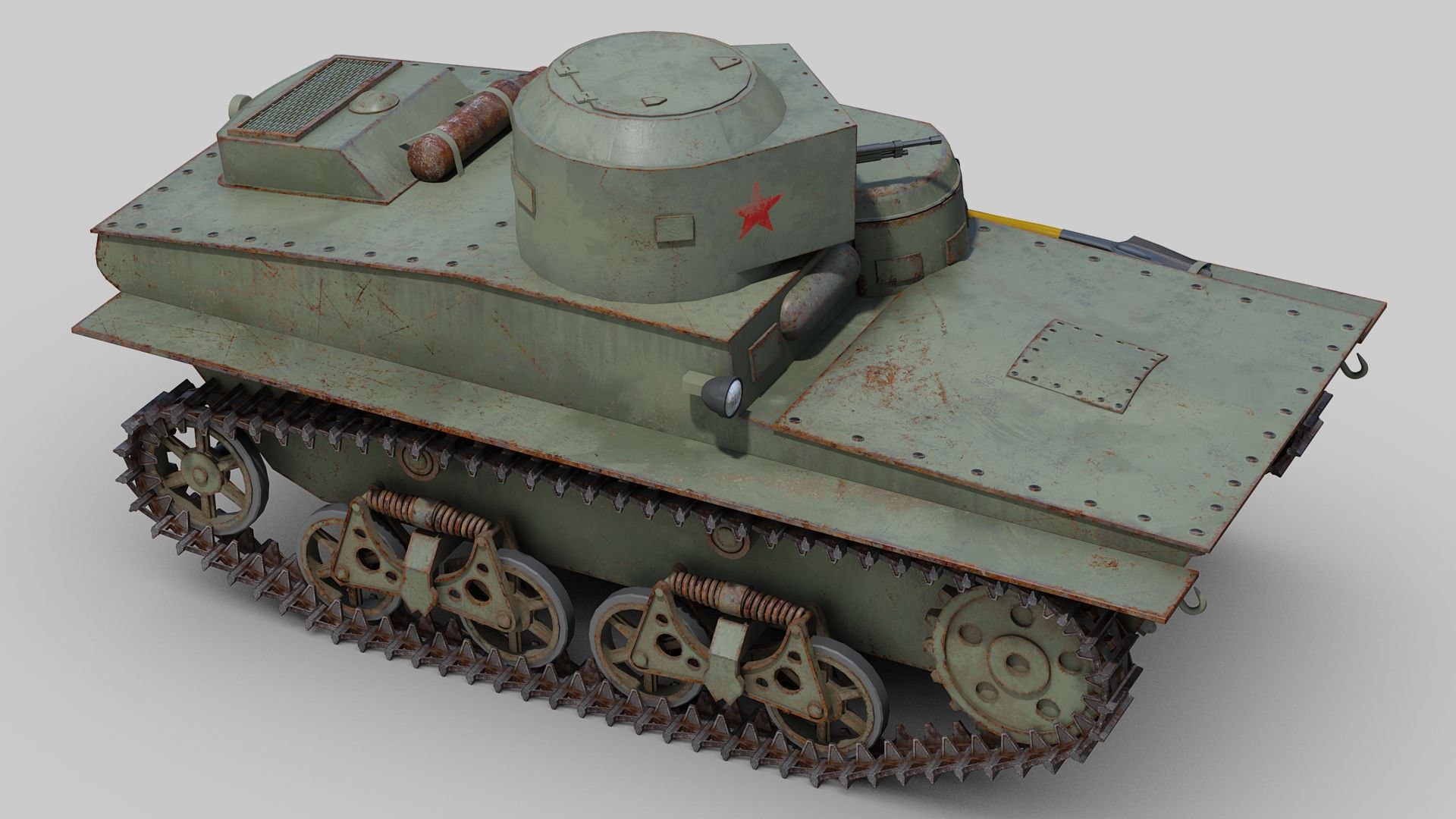 3D T37 Soviet Amphibious Tank - TurboSquid 1993588
