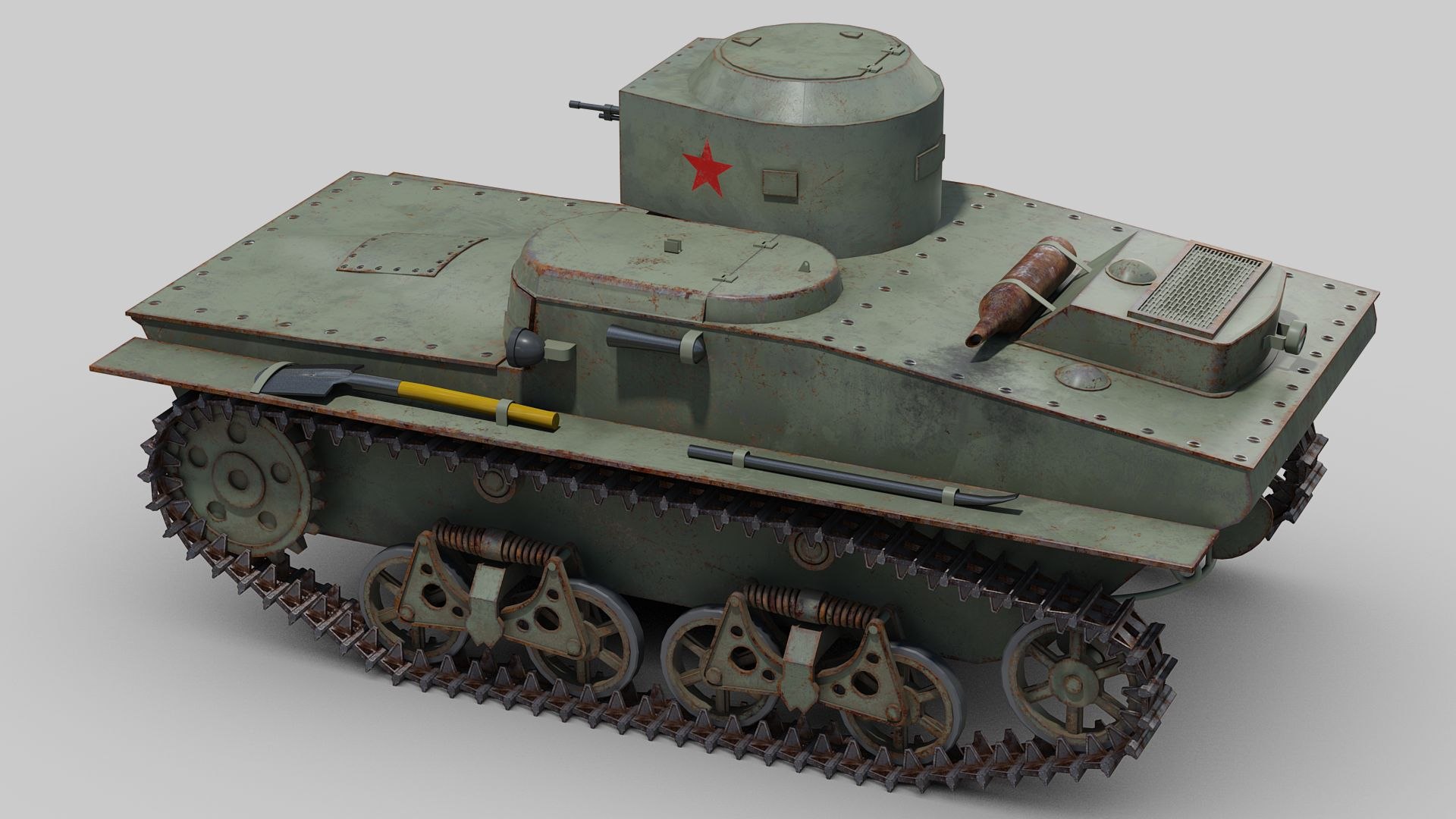 3D T37 Soviet Amphibious Tank - TurboSquid 1993588