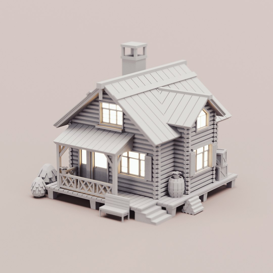 Low Poly Cabin 04 3D - TurboSquid 2319195