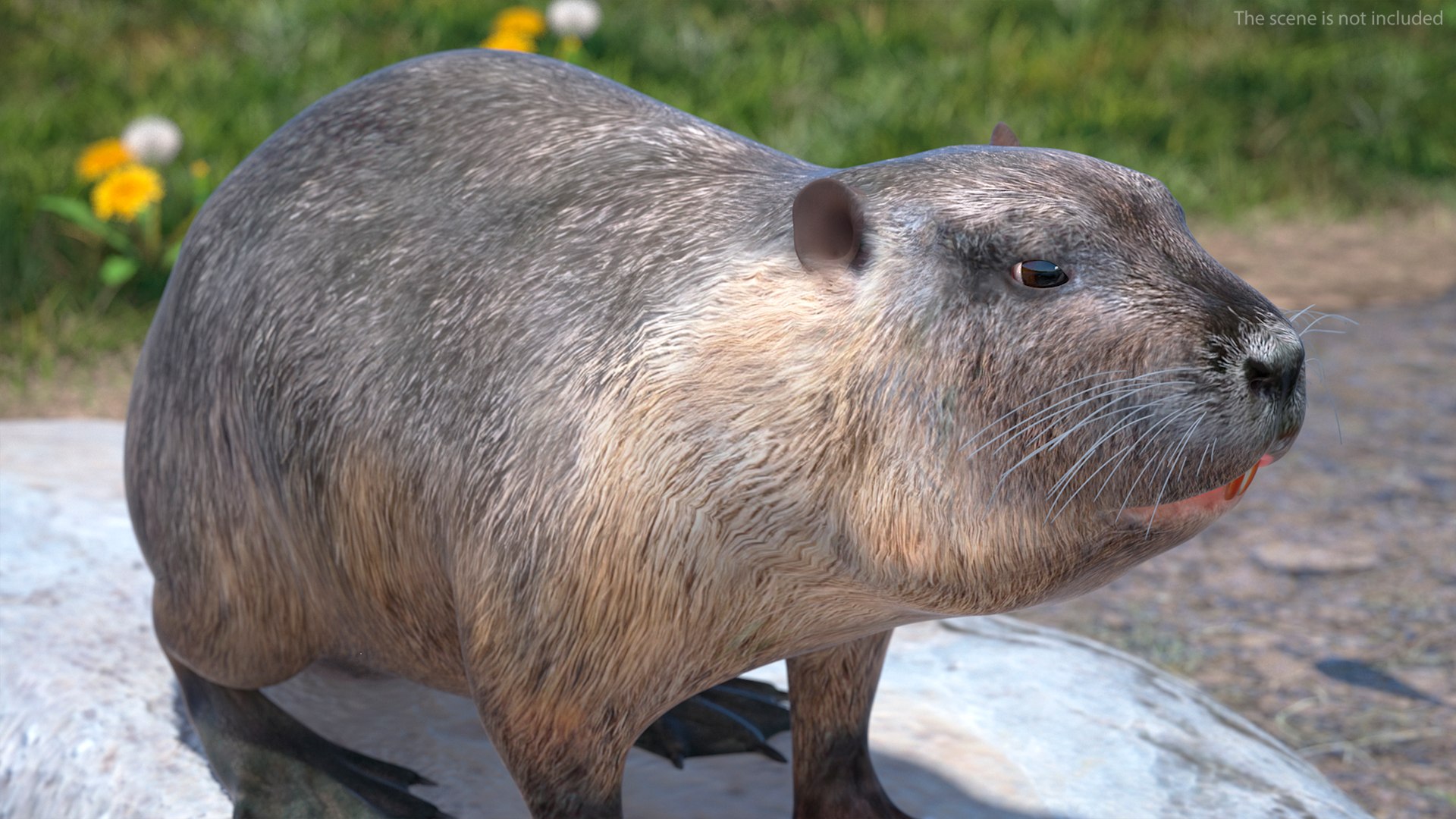 Nutria in a Sitting Pose 3D model - TurboSquid 2181321