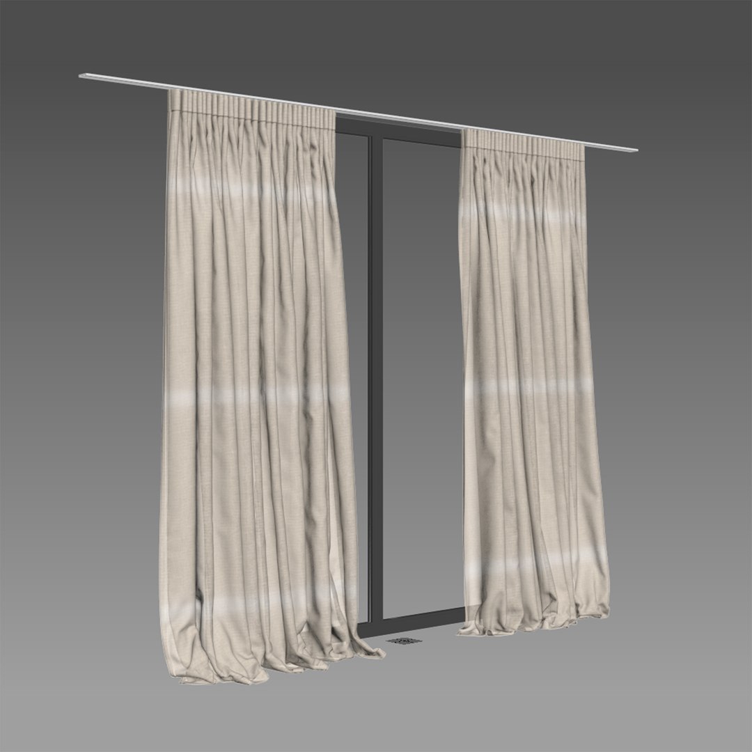 Curtains 50 Linen 3D Model - TurboSquid 2341615