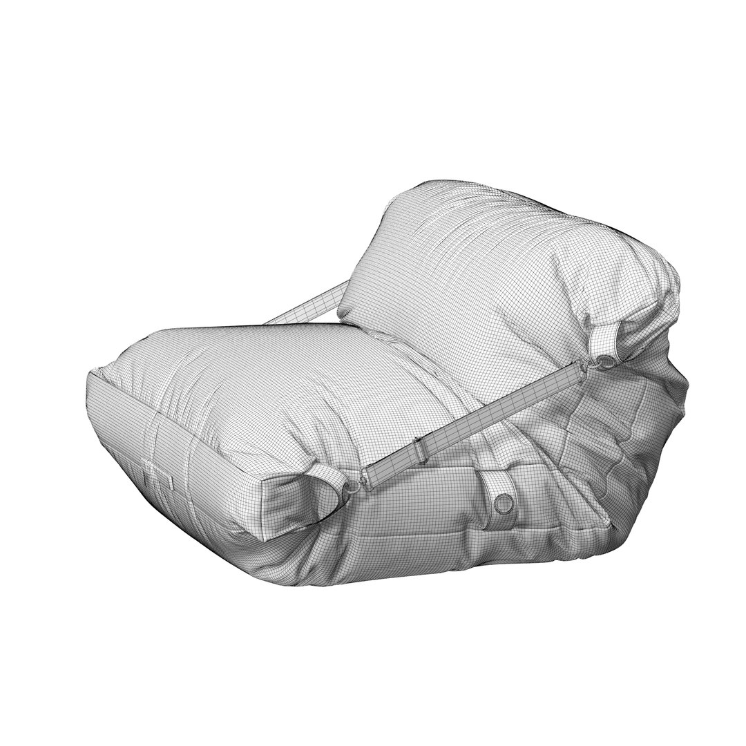 Adjustable Grey Bean Bag 3D Model - TurboSquid 1459919