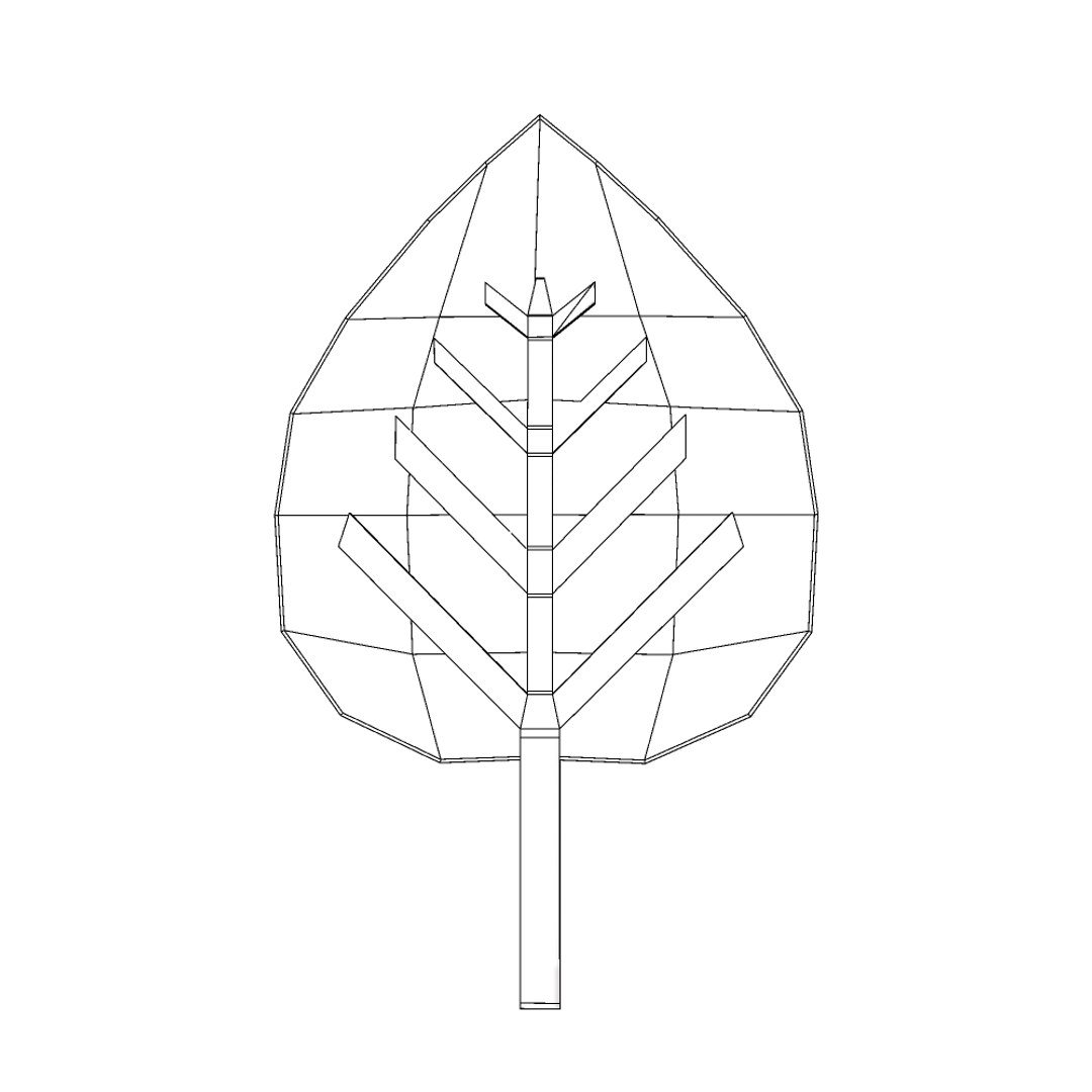 cartoon tree 3d obj