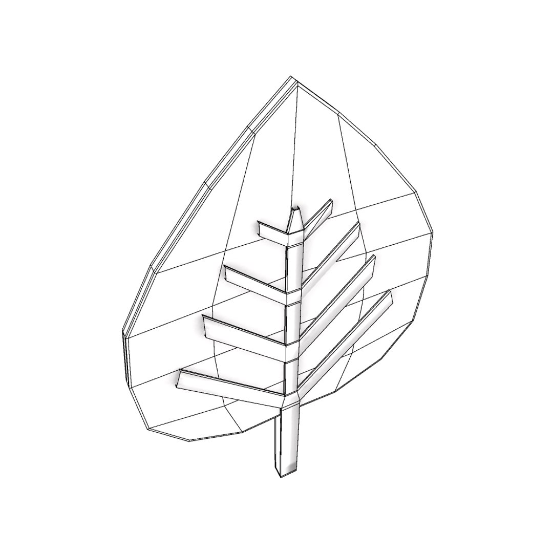 cartoon tree 3d obj