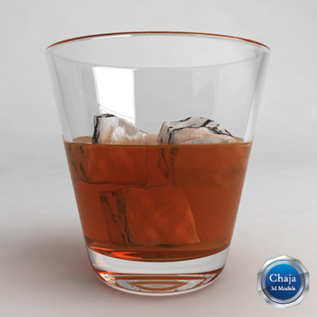 3d model of whiskey glass