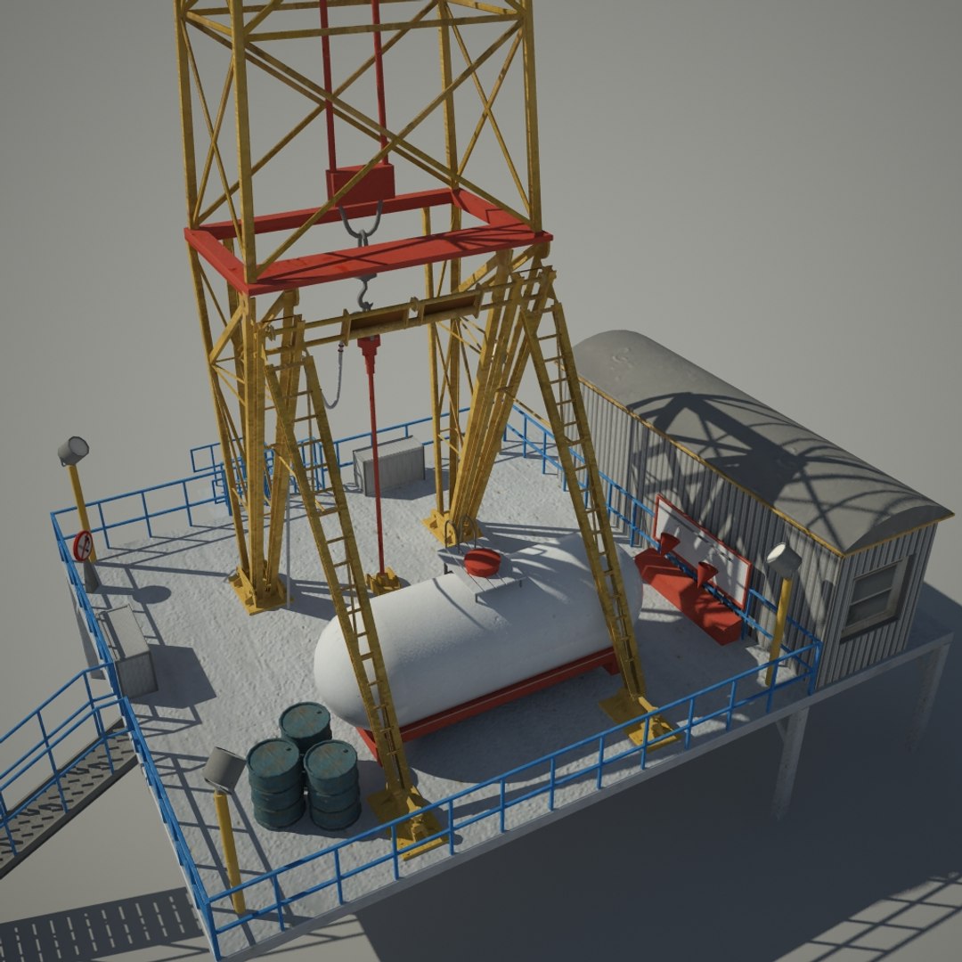 Oil Tower 3d Model