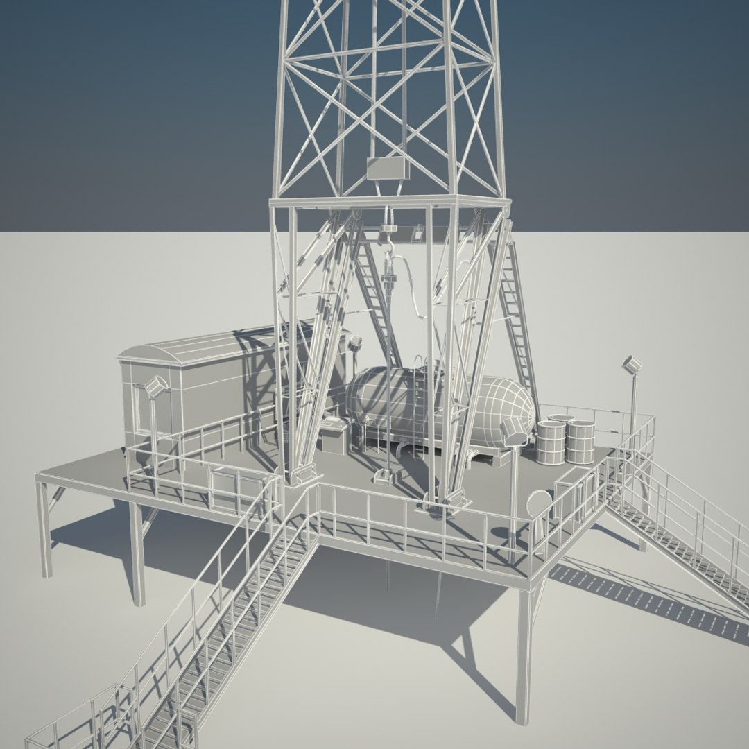 Oil Tower 3d Model