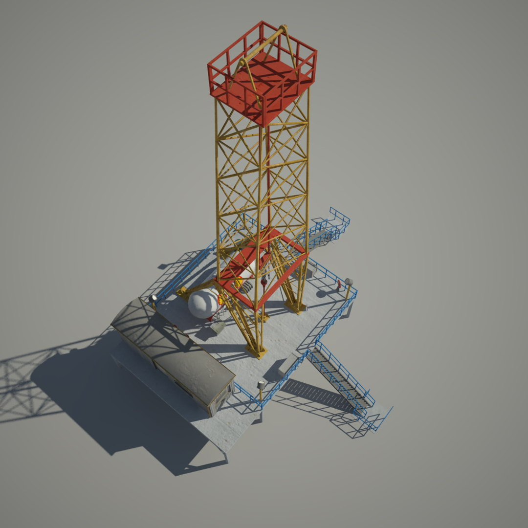 Oil Tower 3d Model