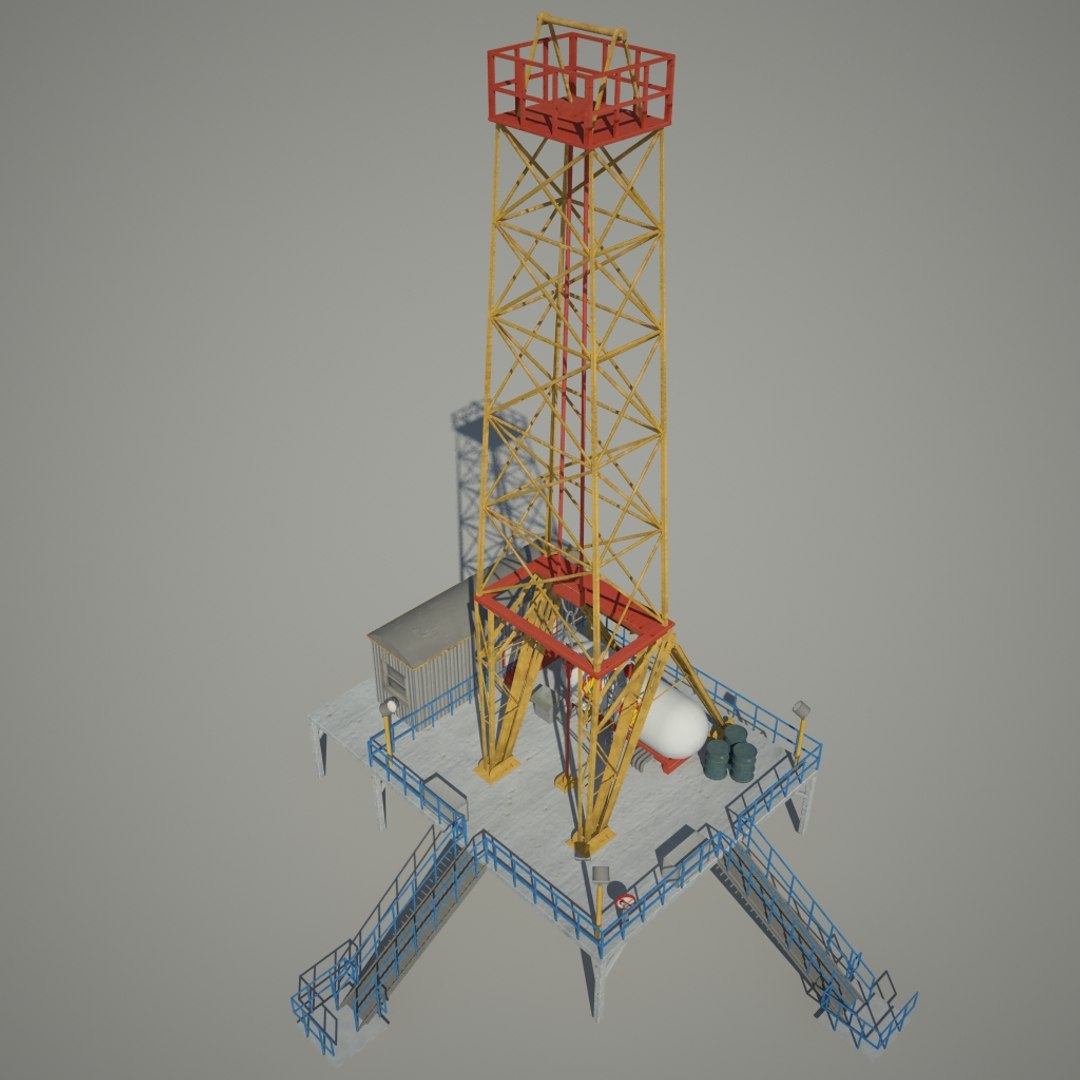 Oil Tower 3d Model