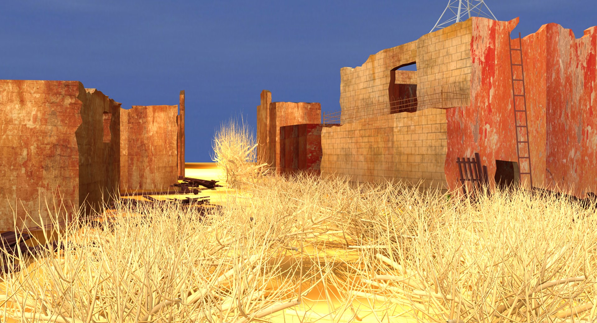 Destroyed City Scene 3D Model - TurboSquid 1158609