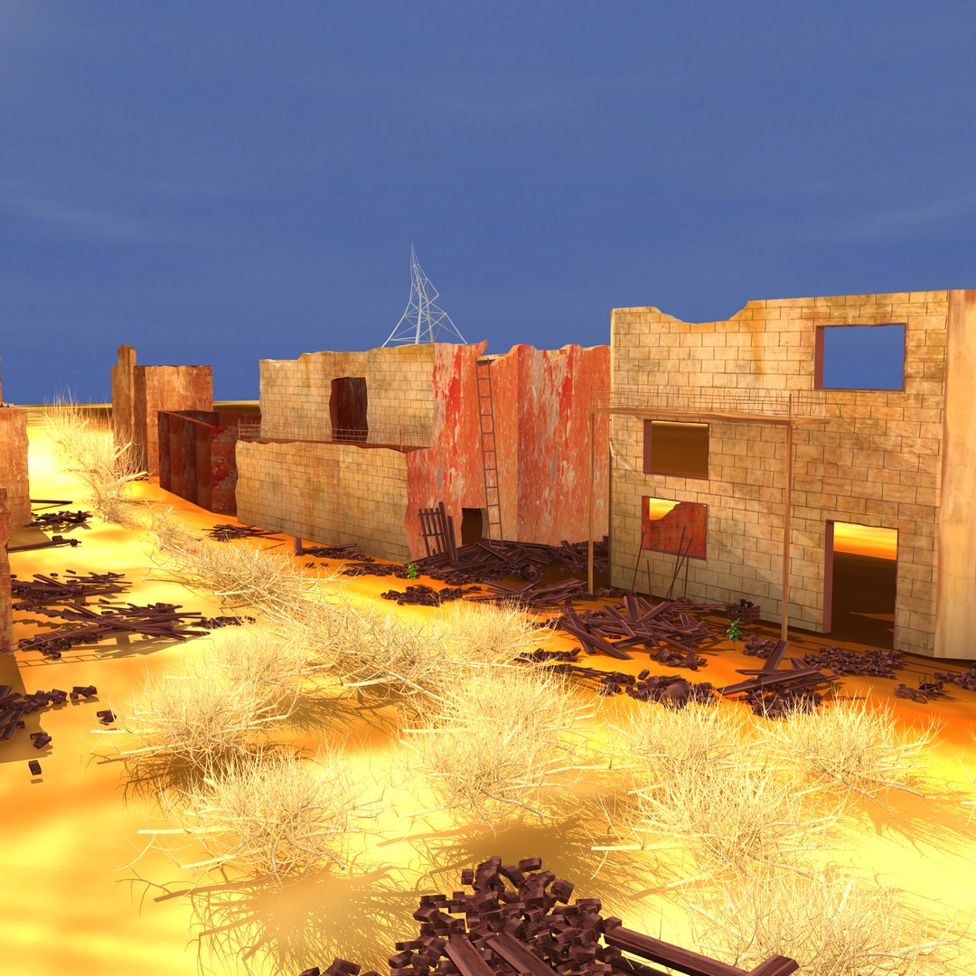 Destroyed City Scene 3D Model - TurboSquid 1158609