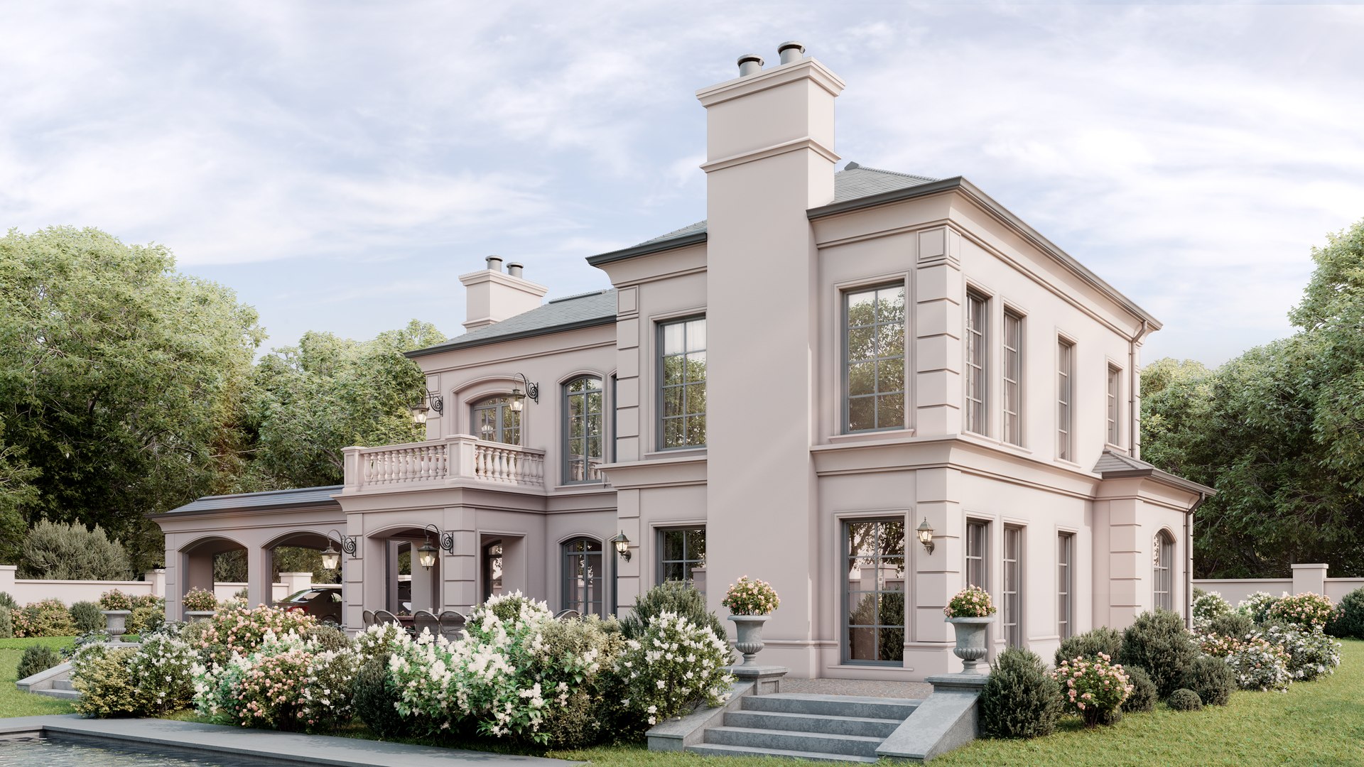 Chateau Style House 3D Model - TurboSquid 1783541