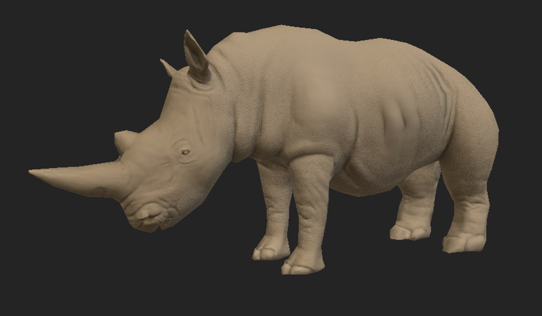3D Pbr Black Rhinoceros - TurboSquid 1373124