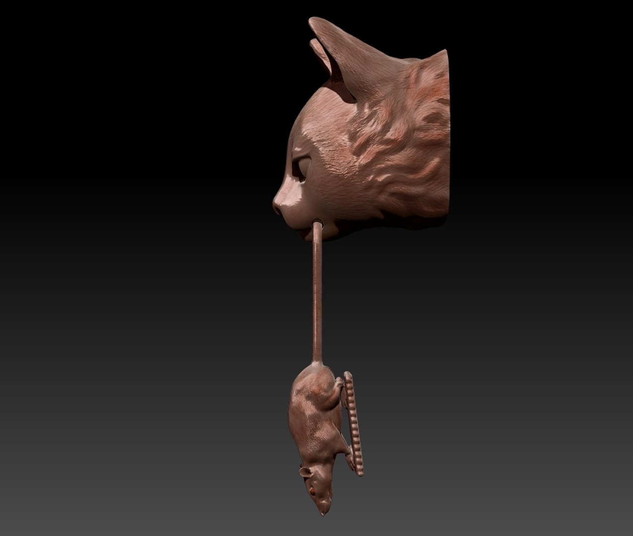 Cat Door Knocker Model - TurboSquid 2054039