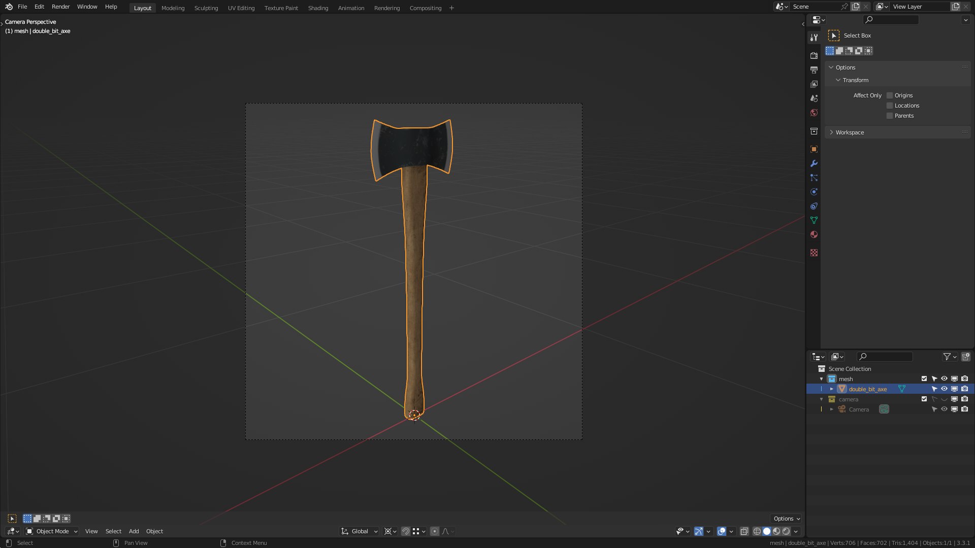 Double Bit Axe 3D Model - TurboSquid 1973465