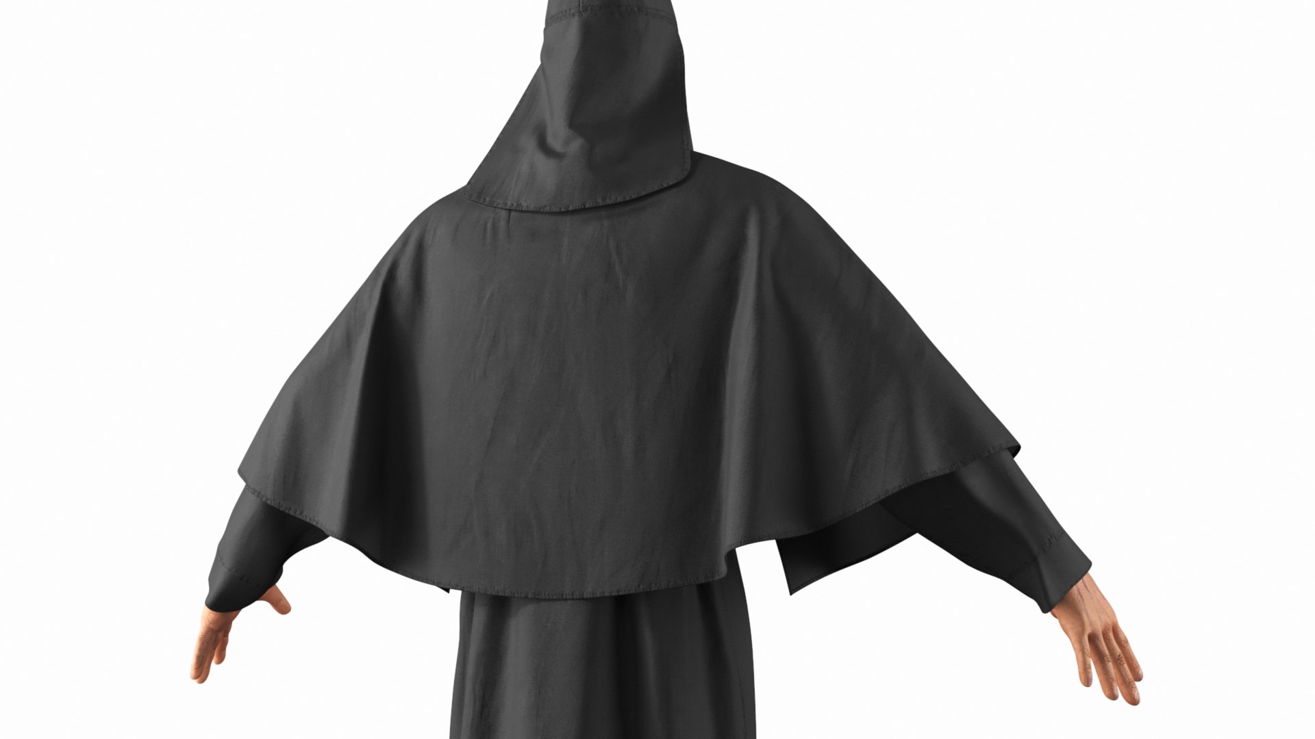 3D Character Ku Klux Klan In Black Suit And Mask - TurboSquid 2347269