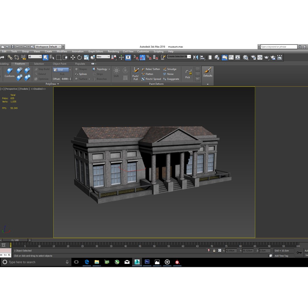 Museum Building 3D Model - TurboSquid 1234786