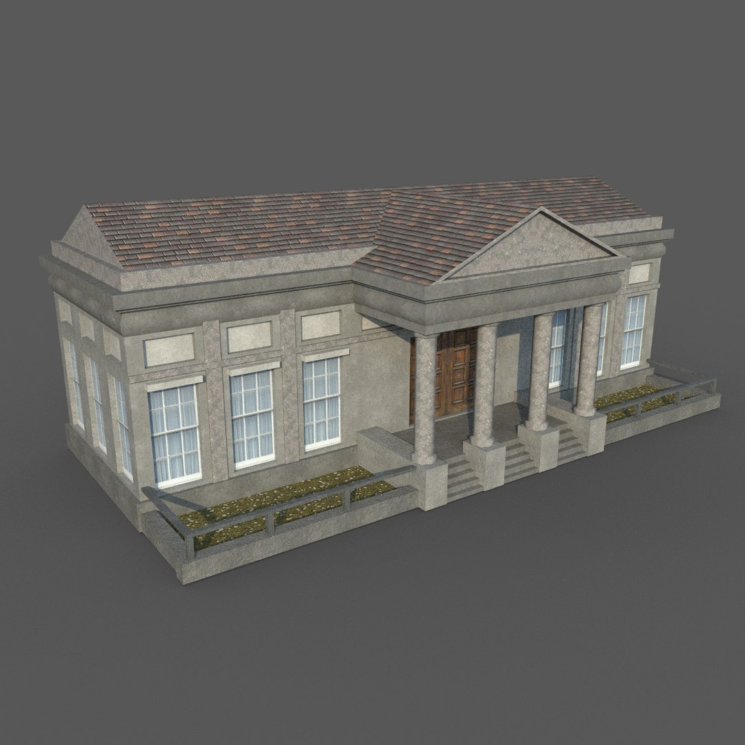 Museum Building 3D Model - TurboSquid 1234786