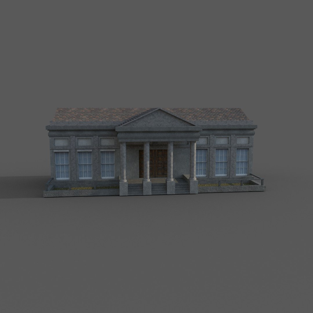 Museum Building 3D Model - TurboSquid 1234786