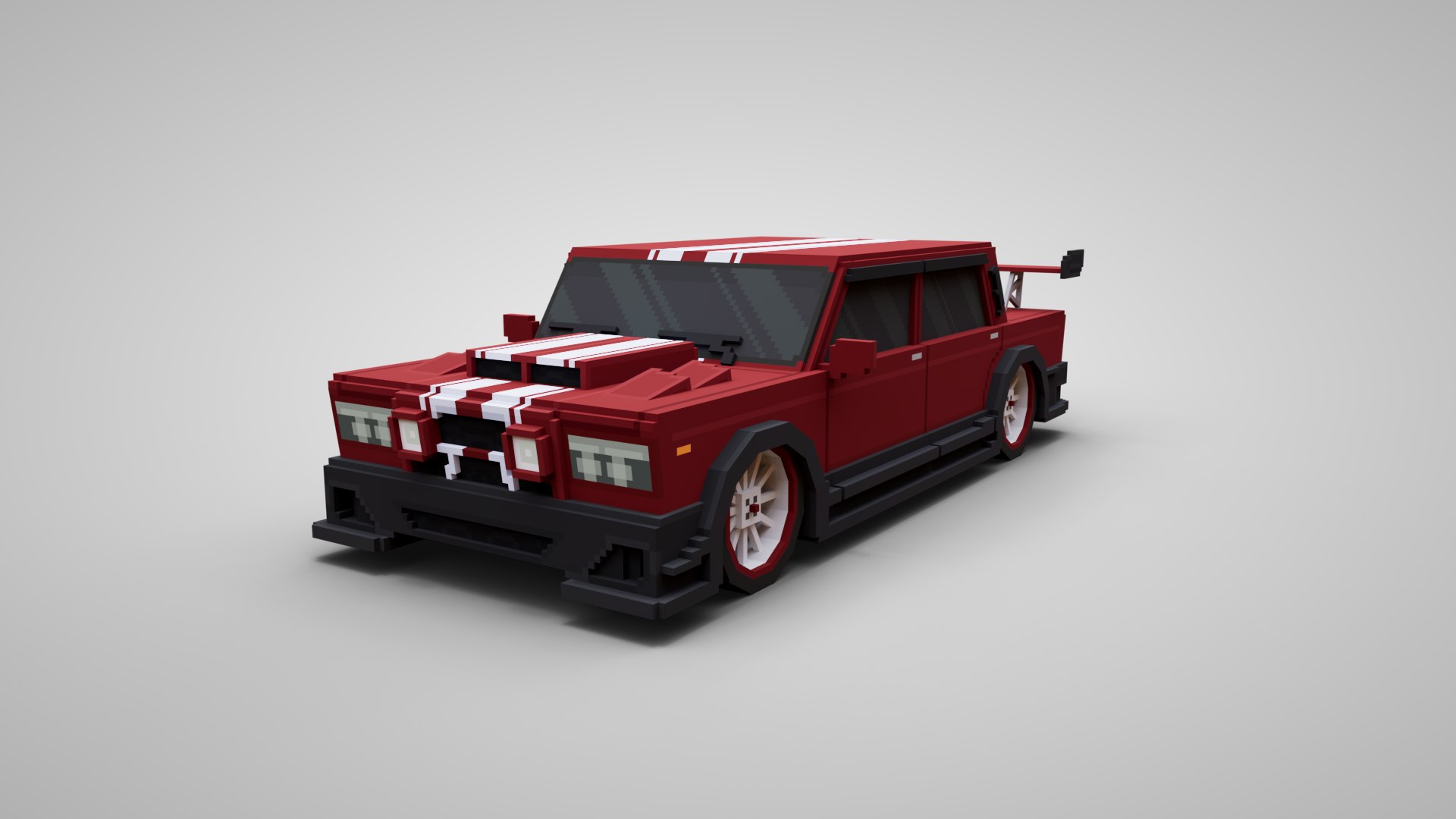 Voxel Sports Car 3D Model - TurboSquid 1939120