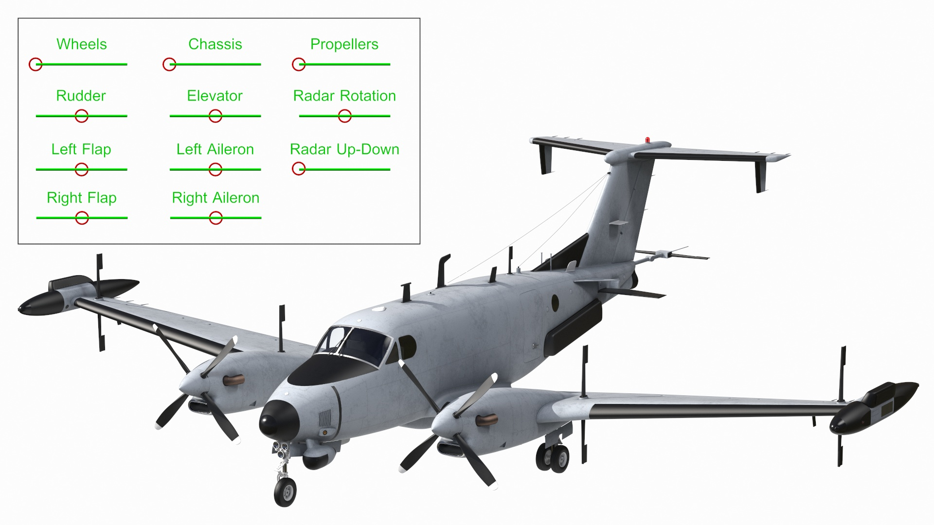 Beechcraft Rc12 Guardrail Rigged 3D Model - TurboSquid 1578114