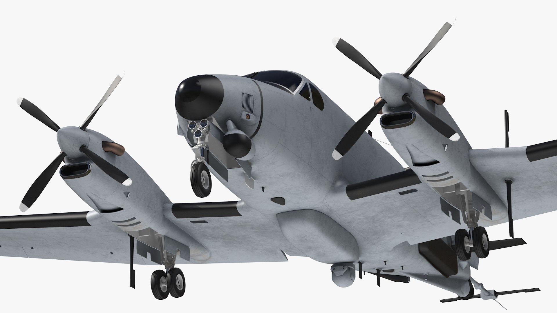 Beechcraft rc12 guardrail rigged 3D model - TurboSquid 1578114