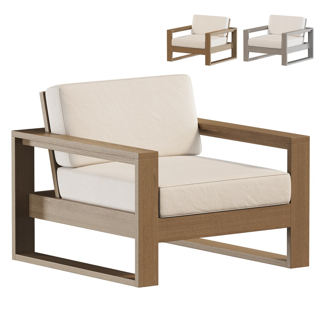 3D Portside Outdoor Lounge Chair Model - TurboSquid 2123654