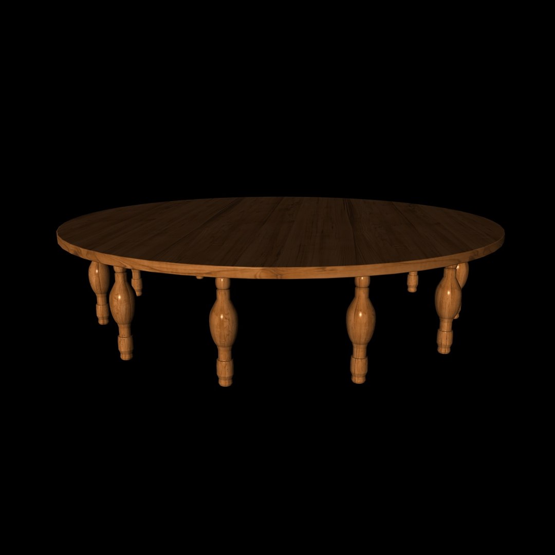3d Model Arabic Table Wood