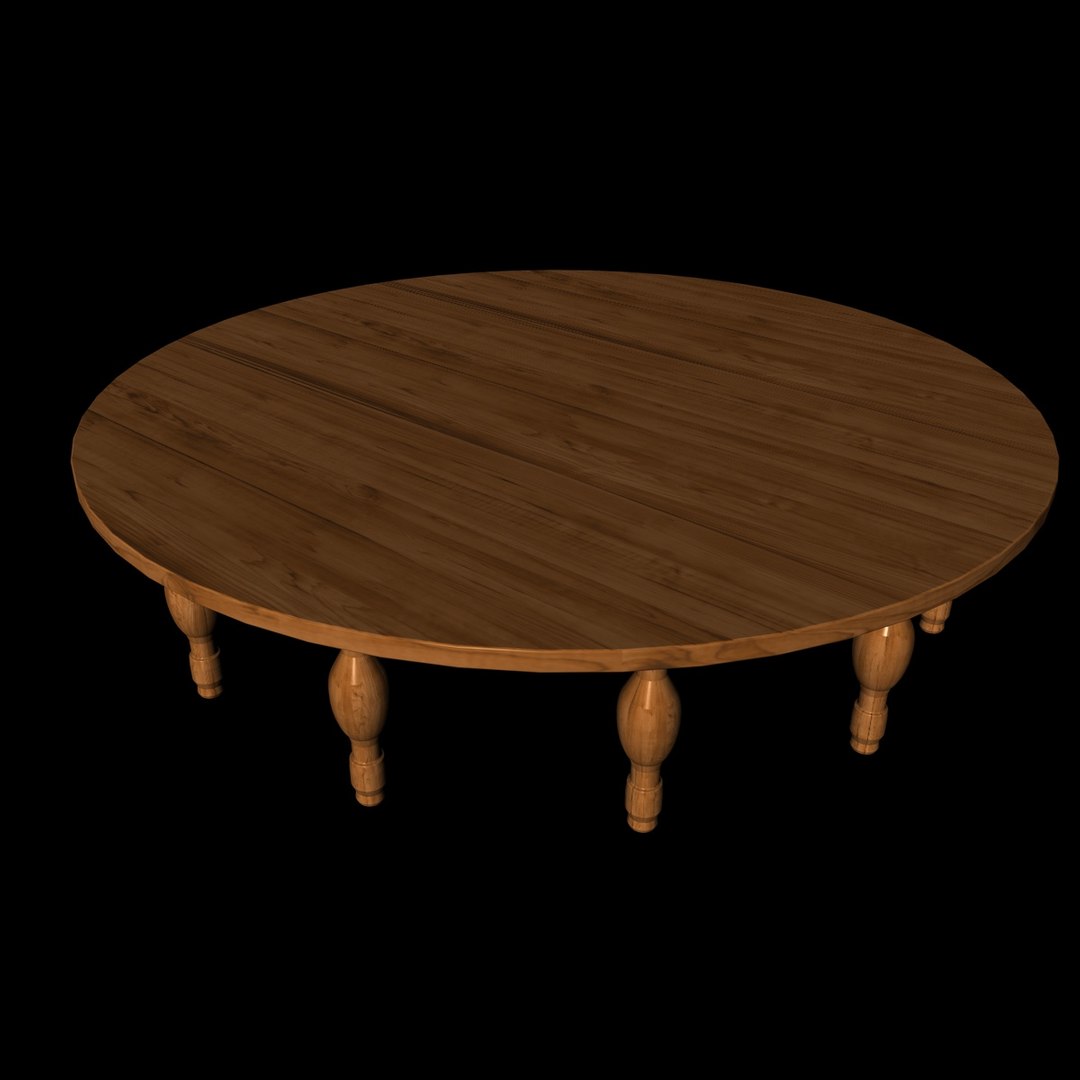 3d Model Arabic Table Wood