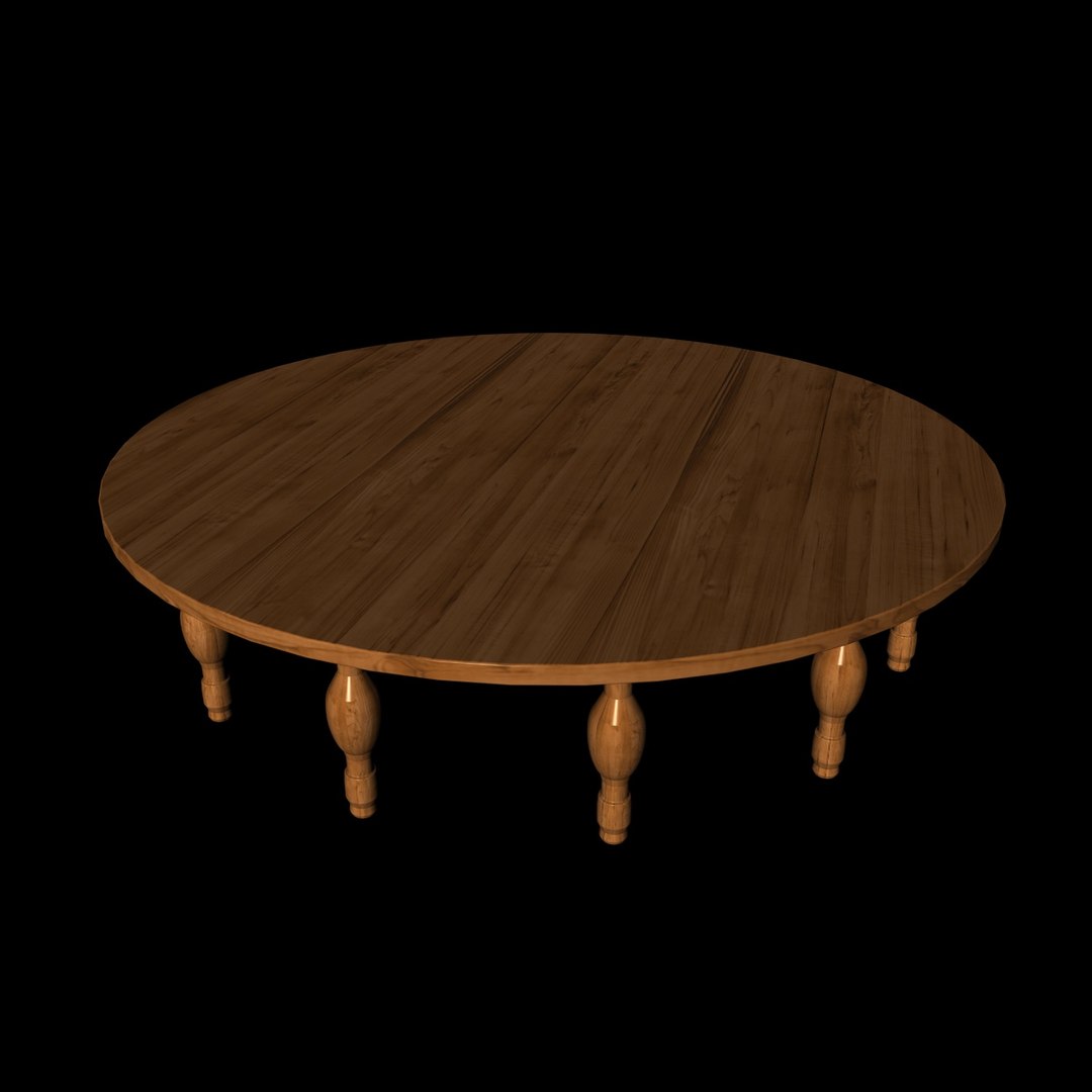 3d Model Arabic Table Wood