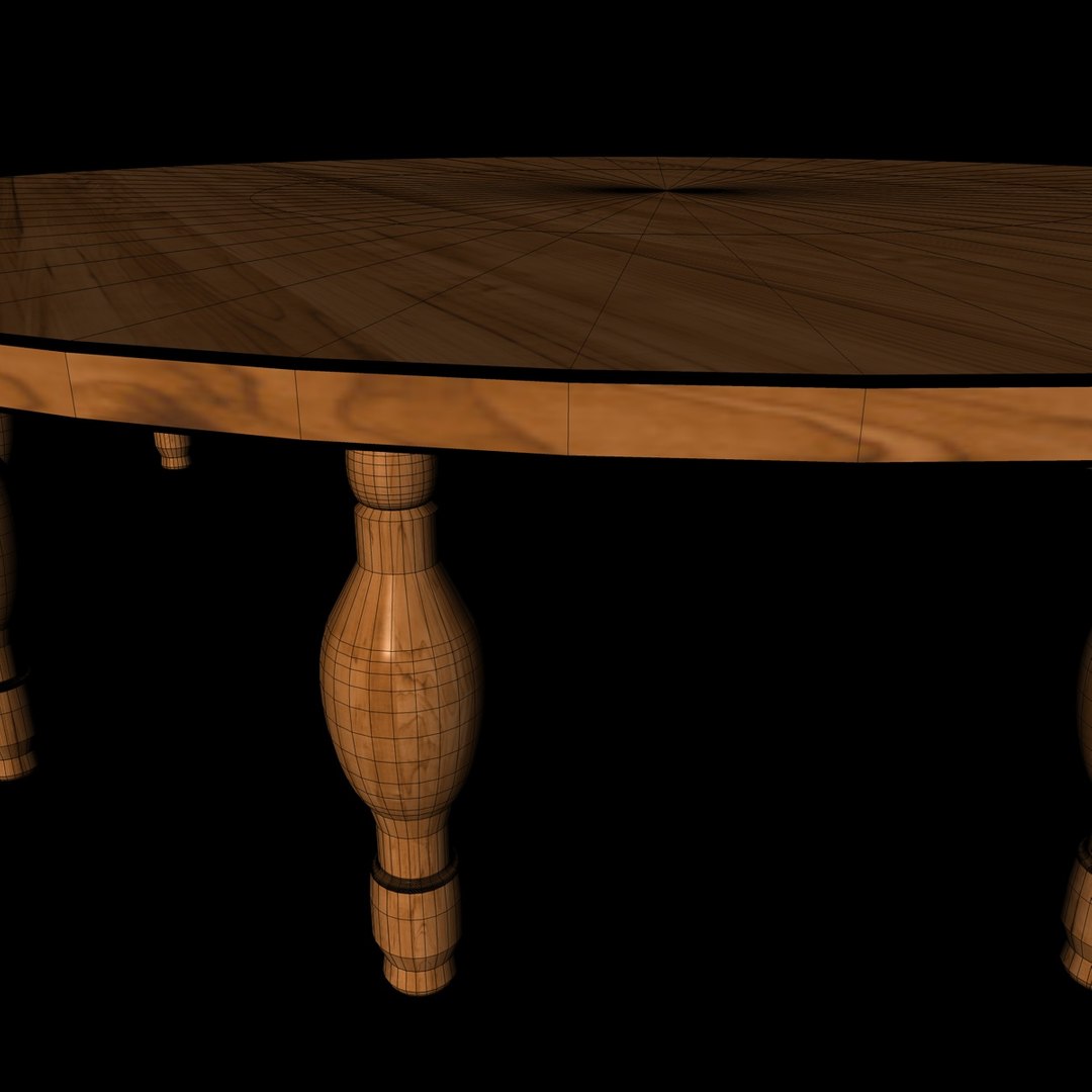 3d Model Arabic Table Wood