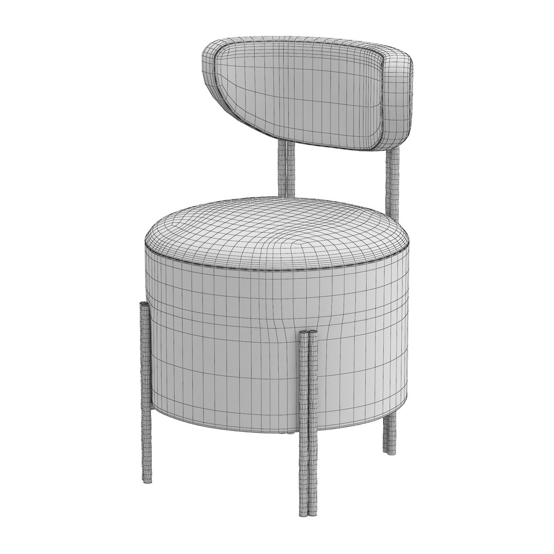 Melange Vanity Stool 3D model - TurboSquid 2108829