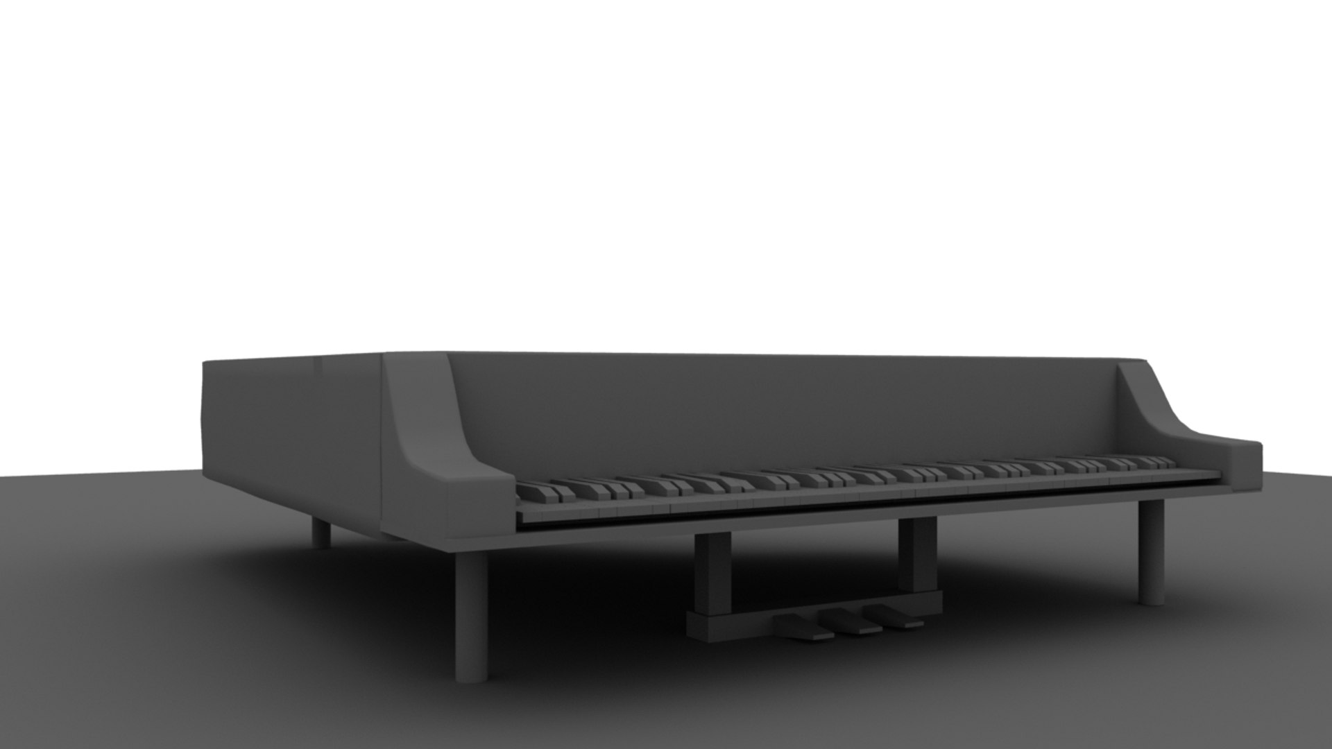 Piano Model - TurboSquid 1347372