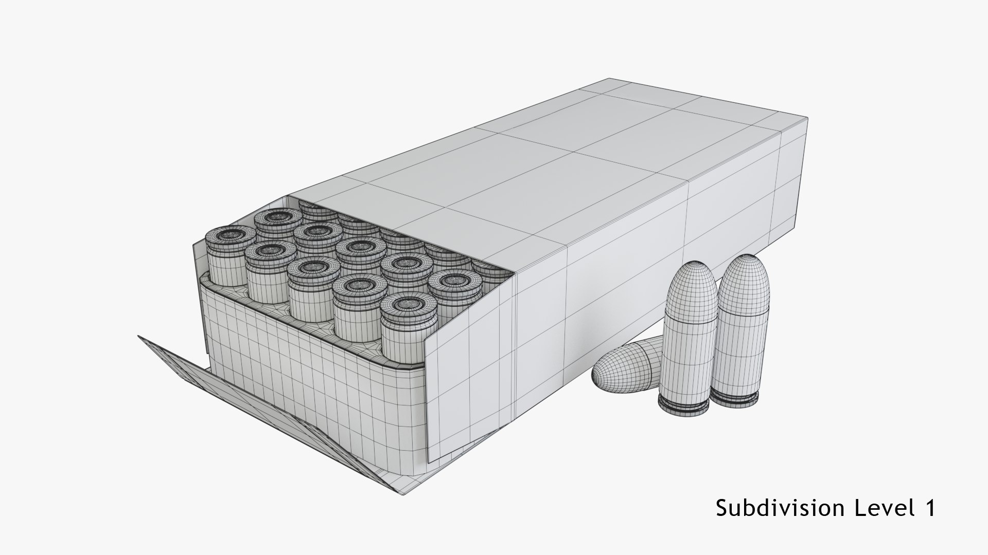 9mm Ammunition Bullets Box 3D Model - TurboSquid 1436086