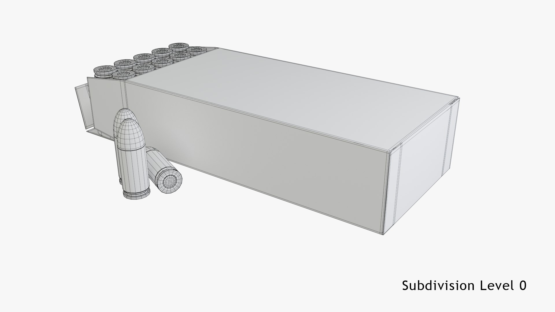 9mm Ammunition Bullets Box 3D Model - TurboSquid 1436086
