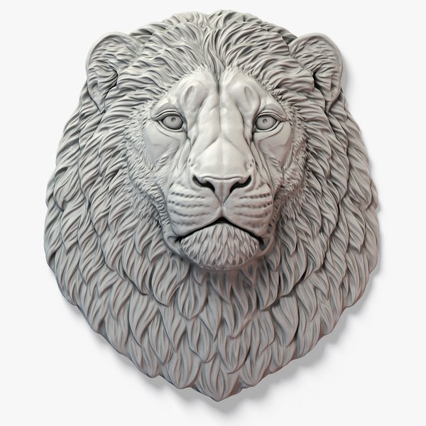 3D Lion Face Bas-Relief Animal Sculpture model - TurboSquid 1929803