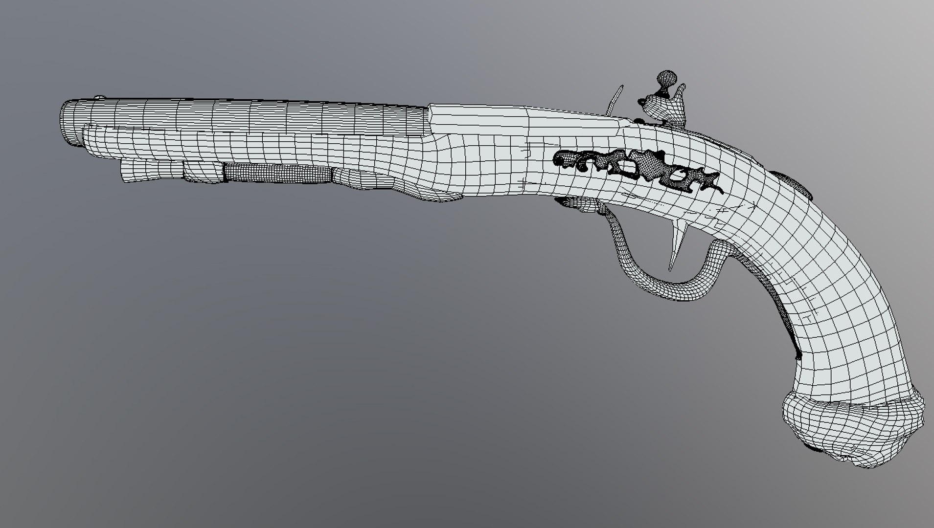 3D Model Flintstock Gun - TurboSquid 1358381