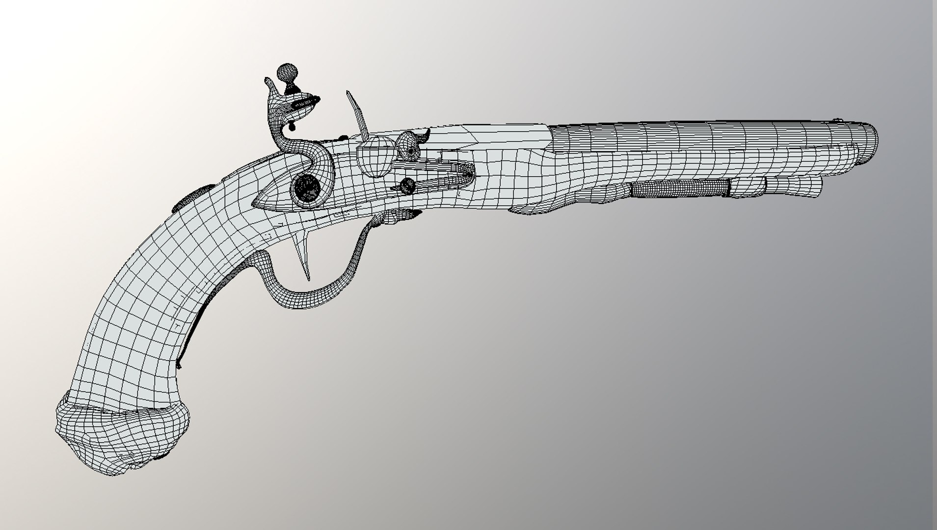 3D Model Flintstock Gun - TurboSquid 1358381
