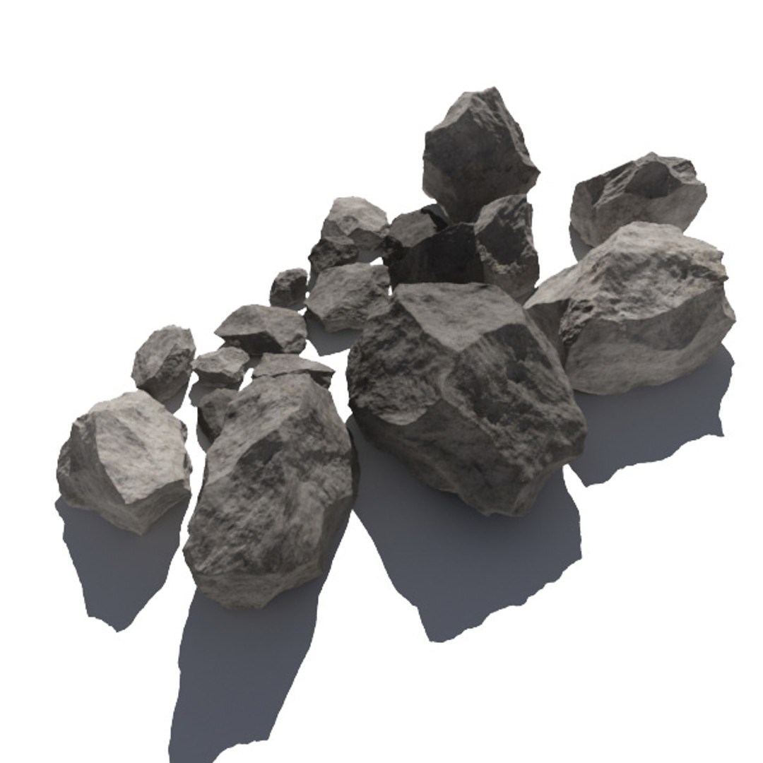 jagged rocks stones 6 3d model
