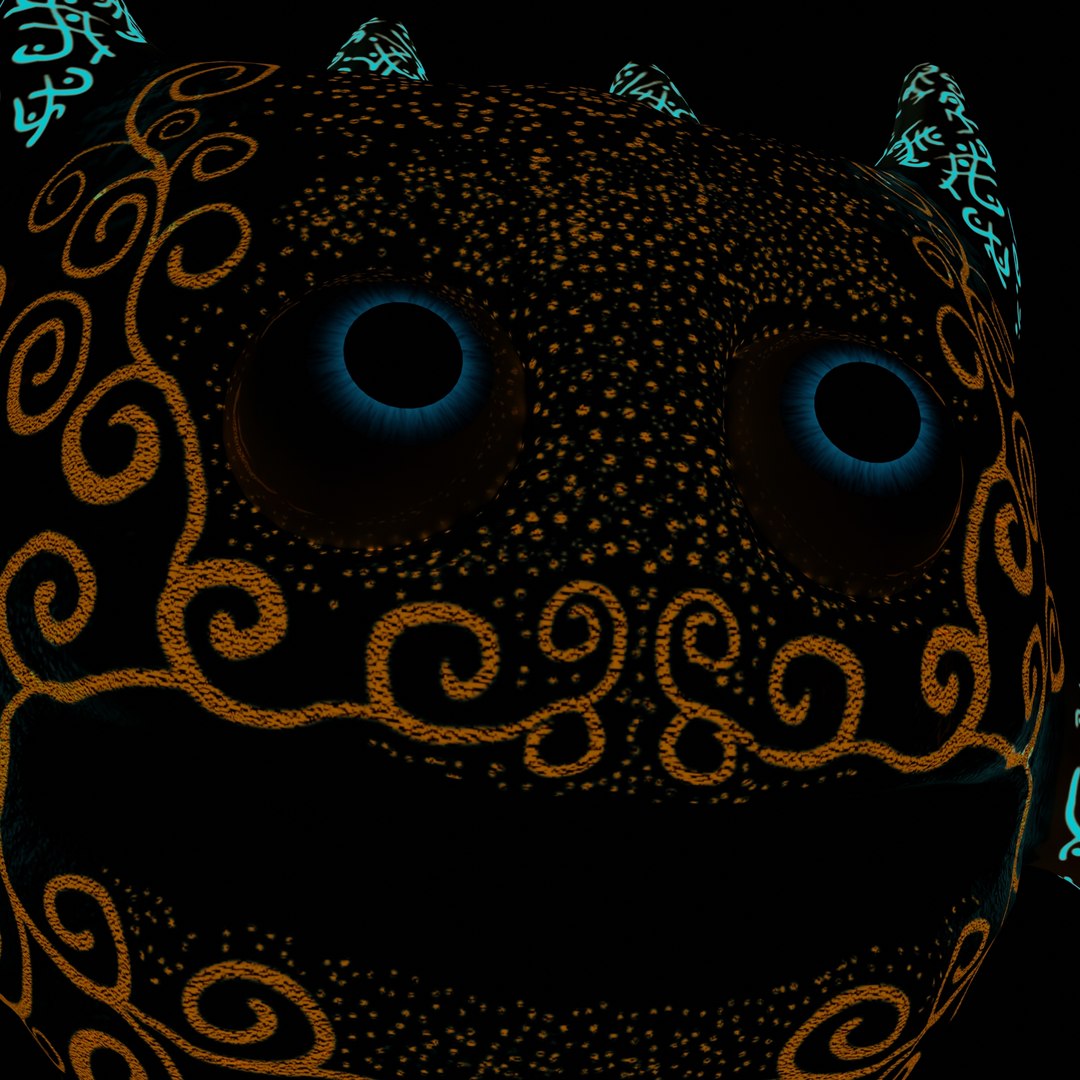 Fantasy Magic Cute Creature with Lighting Body Pattern 3D model ...