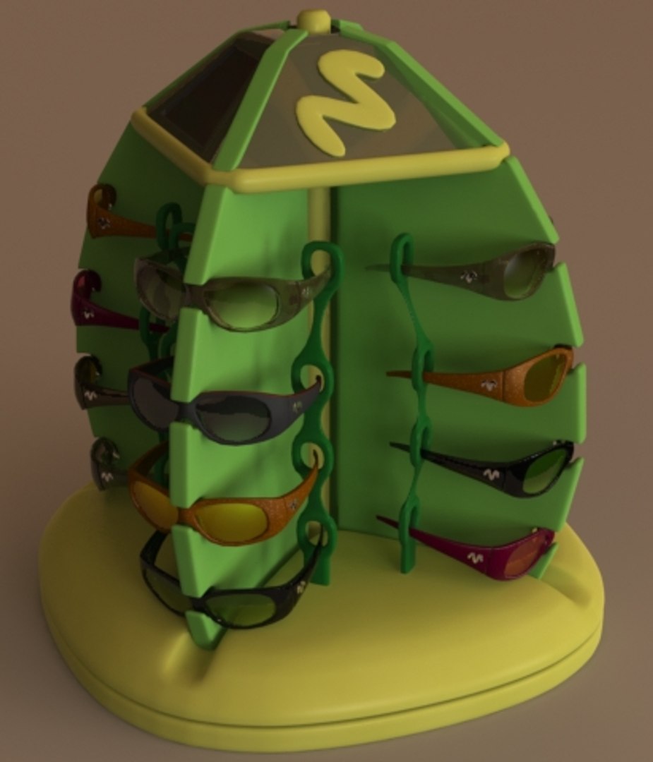 3d Model Glasses Display Stand