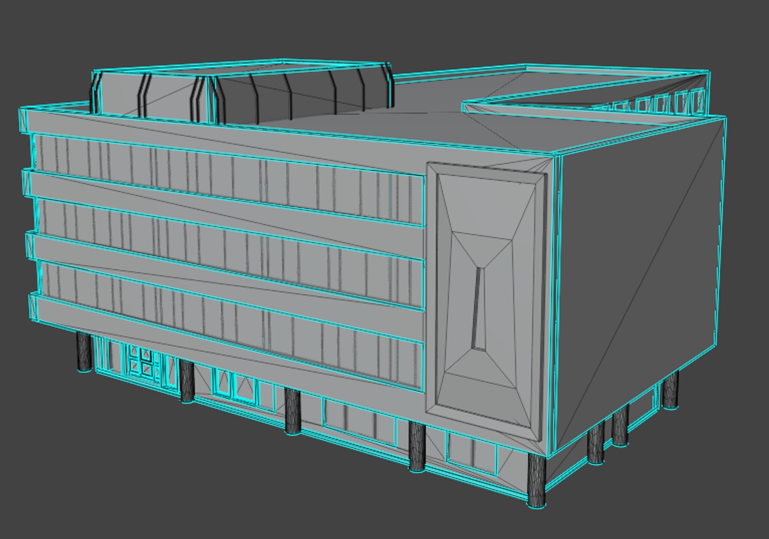 Soviet Administrative Building Building With A Plan 3D Model ...