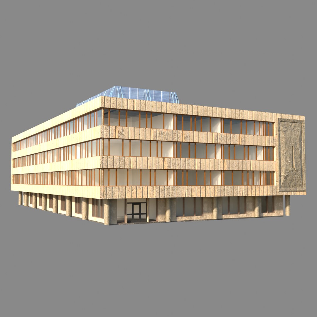 Soviet Administrative Building Building With A Plan 3D Model ...