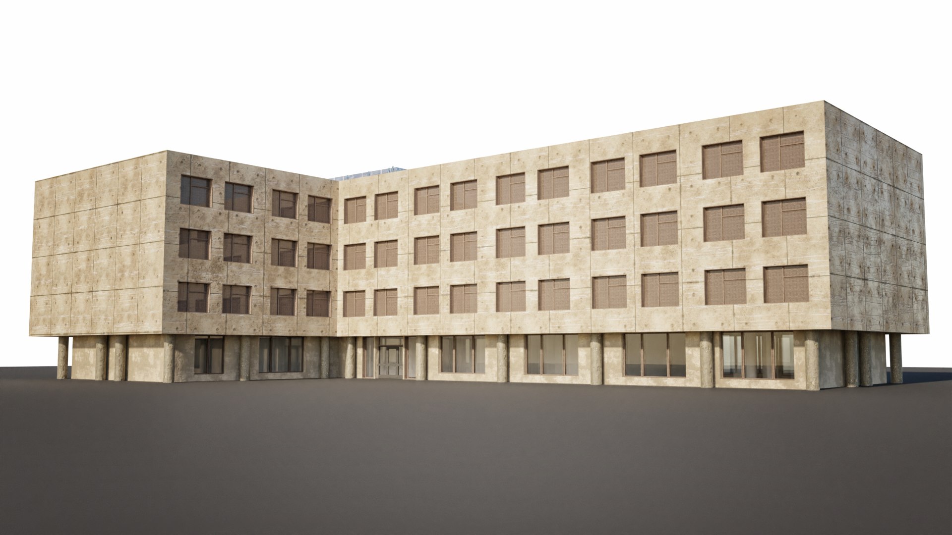 Soviet Administrative Building Building With A Plan 3D Model ...