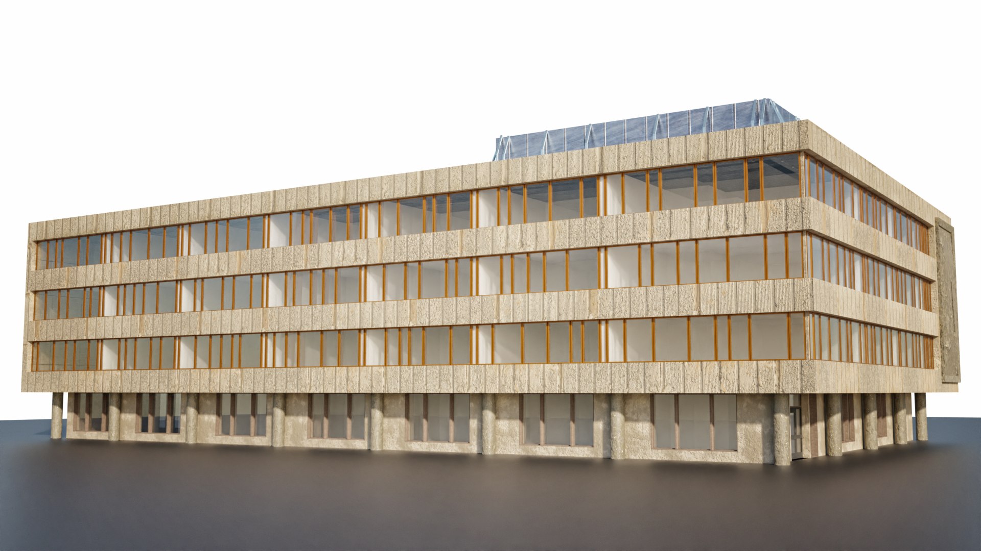 Soviet Administrative Building Building With A Plan 3D Model ...