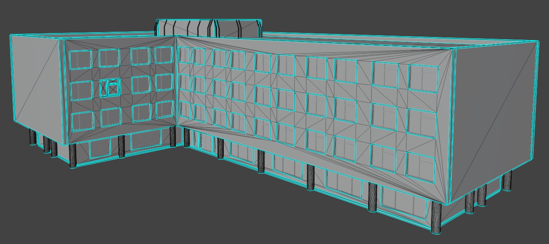 Soviet Administrative Building Building With A Plan 3D Model ...