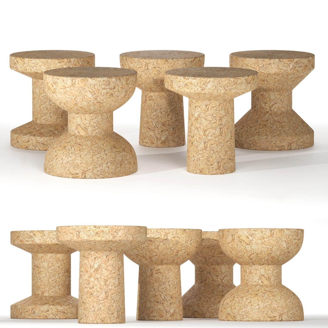 3D Cork Family side tables by Vitra - TurboSquid 2161222