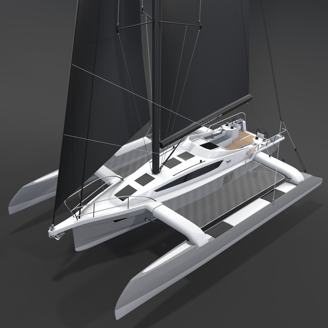 3D Model Dragonfly 40 Performance Cruiser Trimaran - TurboSquid 2130165