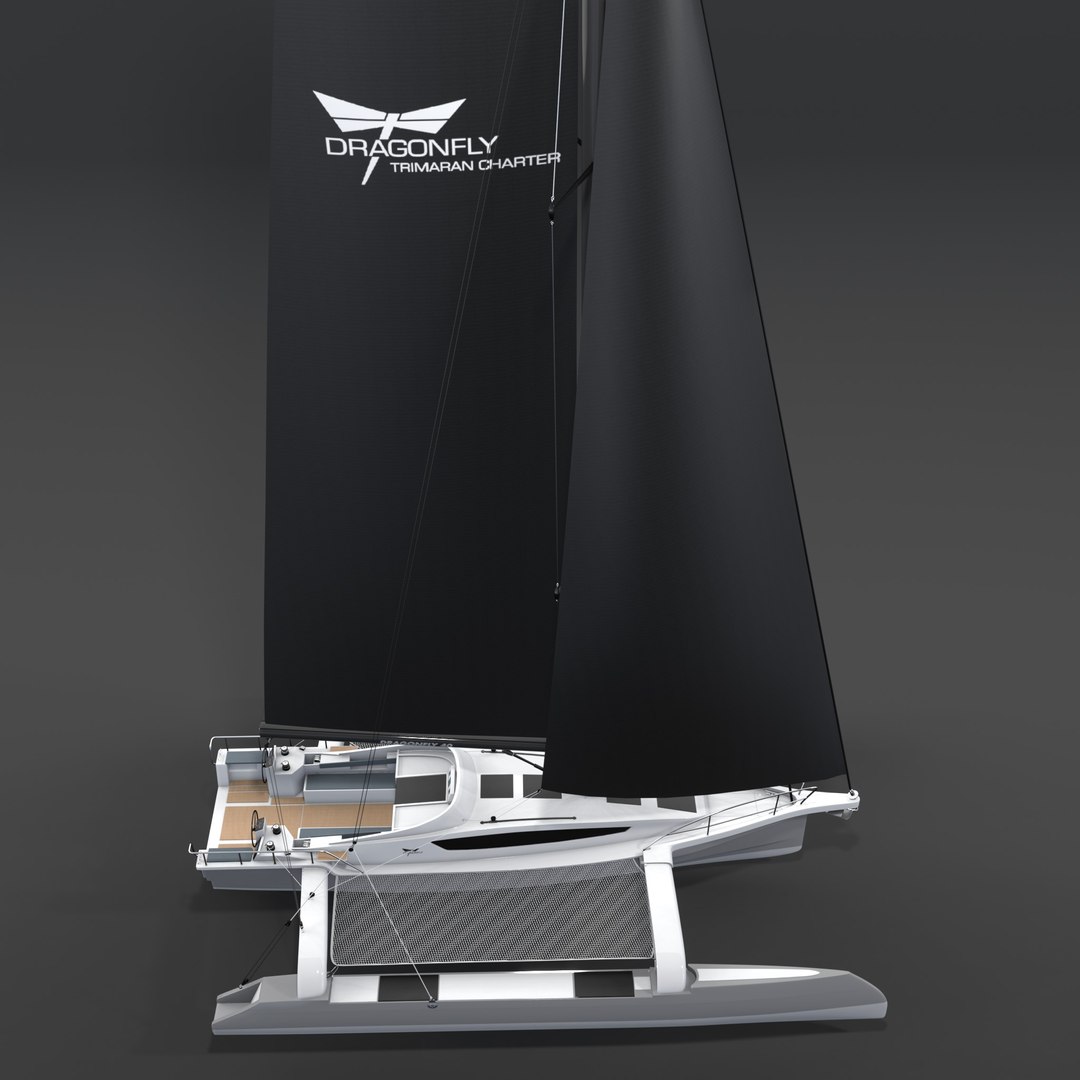 3D Model Dragonfly 40 Performance Cruiser Trimaran - TurboSquid 2130165